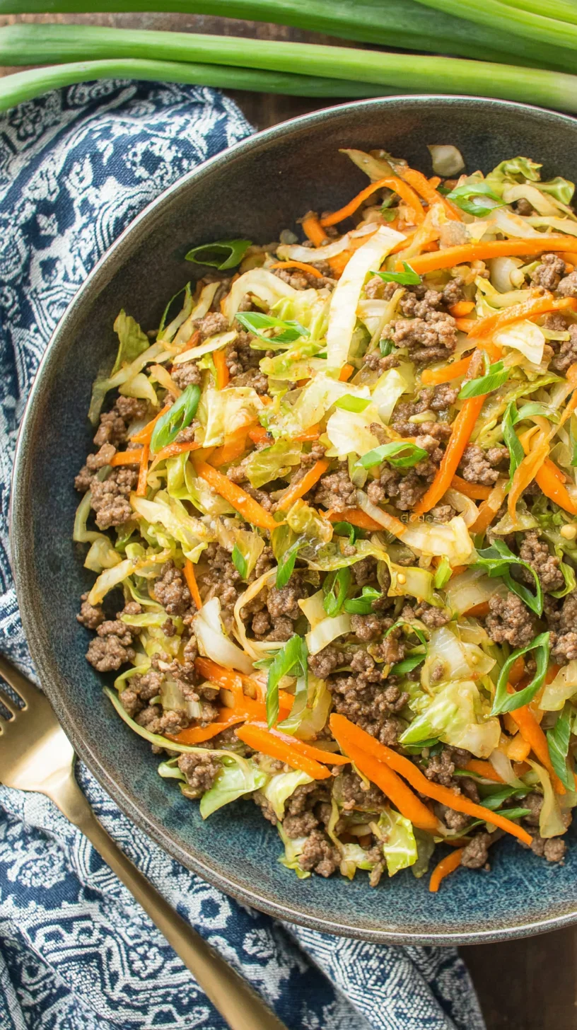 Chinese Ground Beef and Cabbage Stir Fry | Simple Tasty Recipes