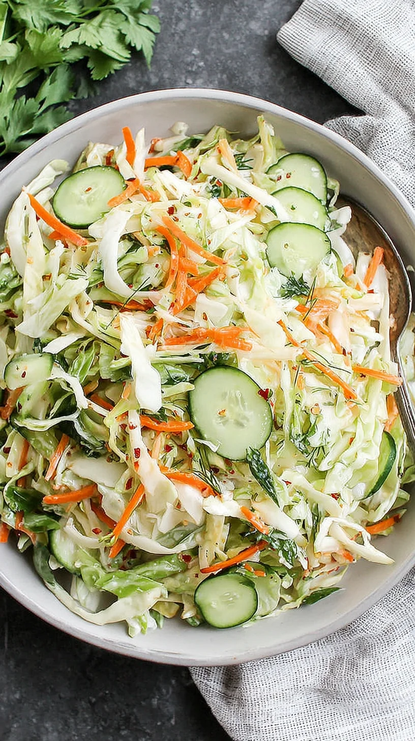 Green Cabbage Cucumber Salad | Simple Tasty Recipes