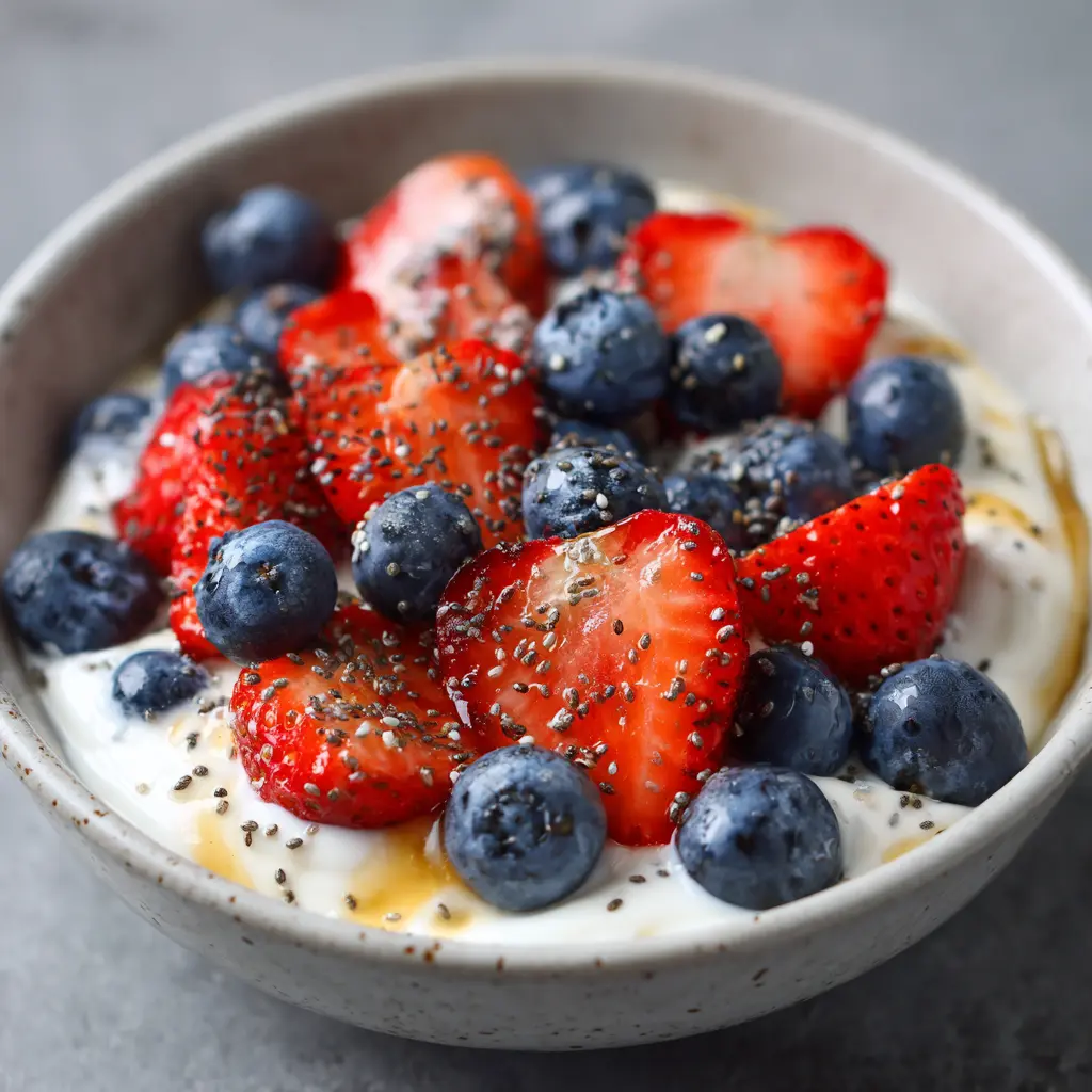 Easy High Protein Yogurt Bowl with Summer Berries