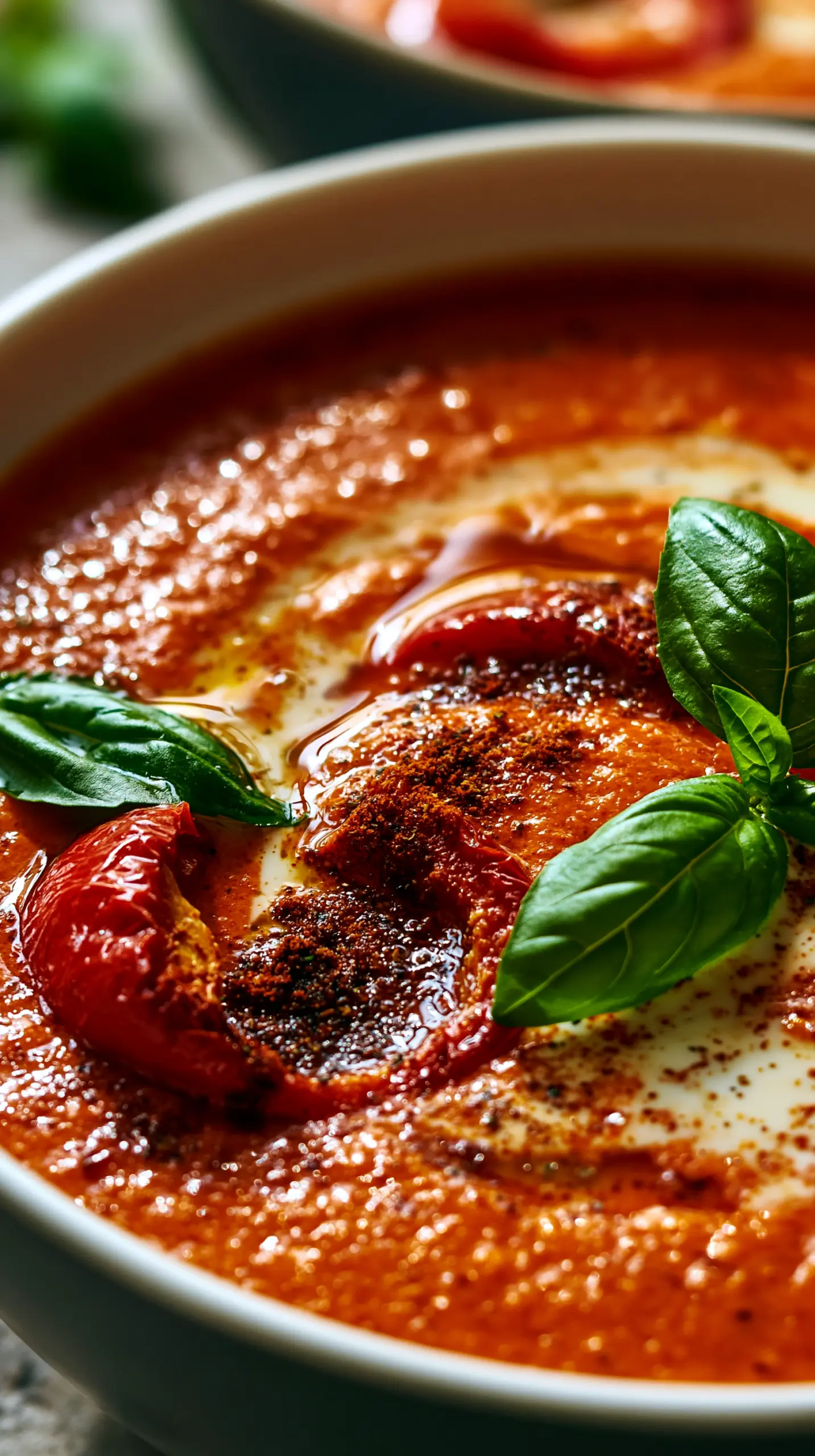 15-Minute Low Calorie Roasted Red Pepper Blender Soup