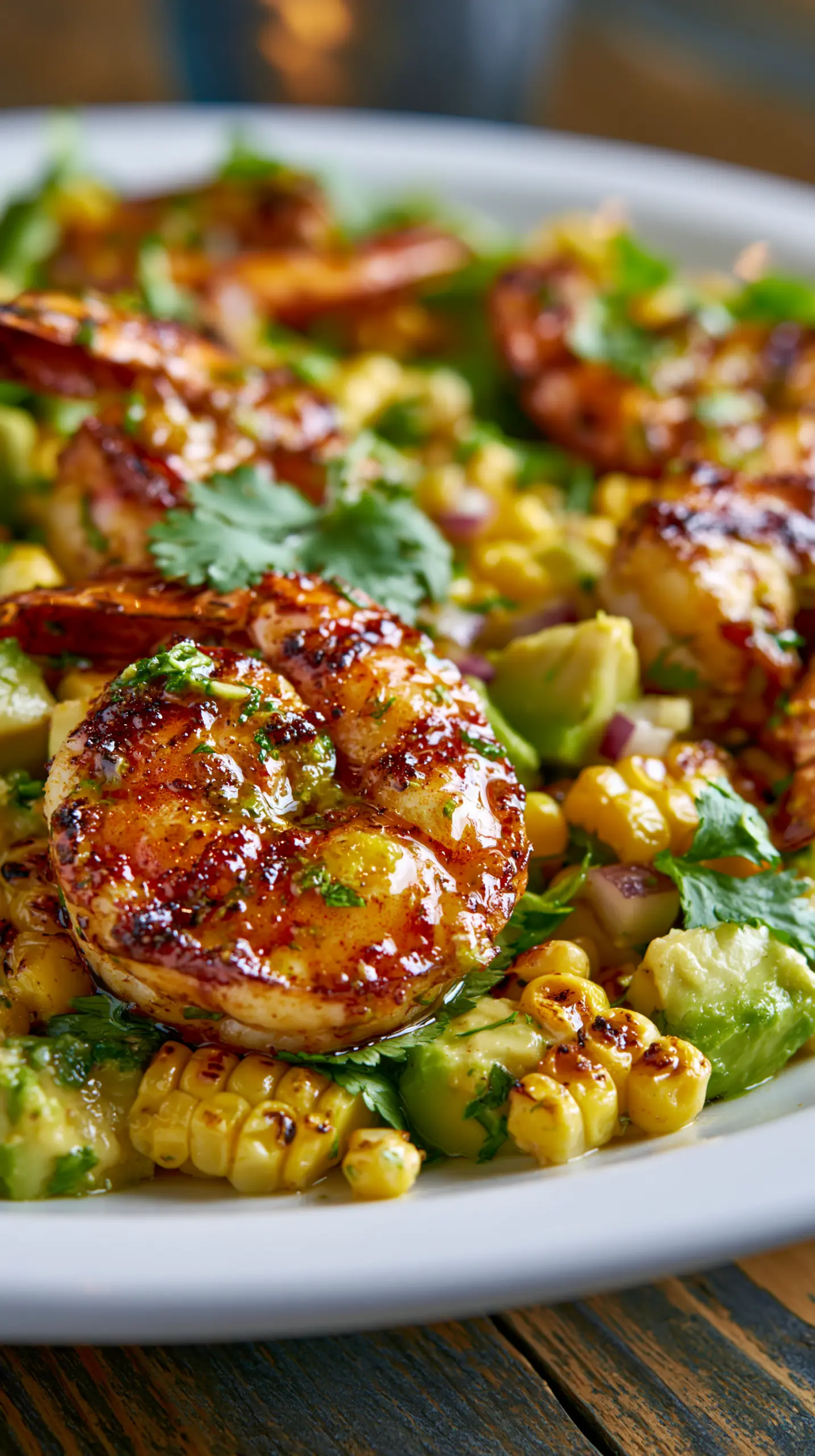 Avocado Corn Salad with Grilled Shrimp | Easy 20-Min Recipe