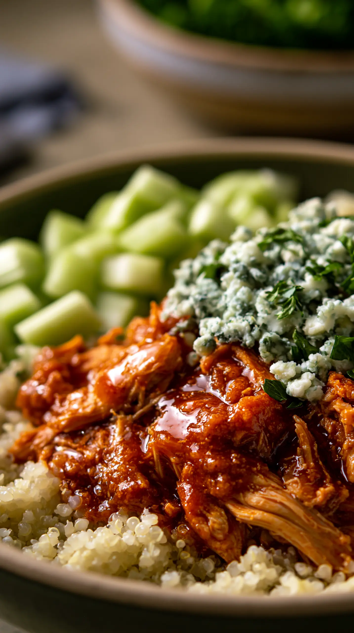 Easy 15-Minute Buffalo Chicken Bowls | Healthy Protein Meal