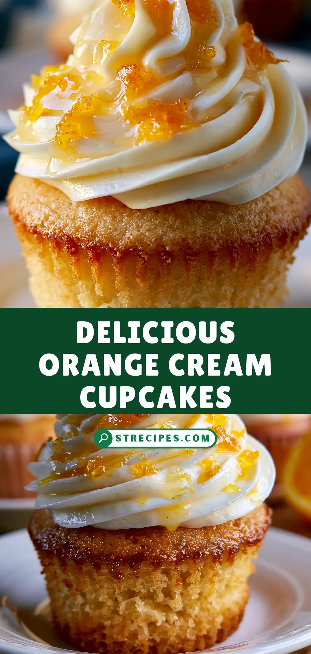 Delicious Orange Cream Cupcakes Recipe | Moist & Zesty