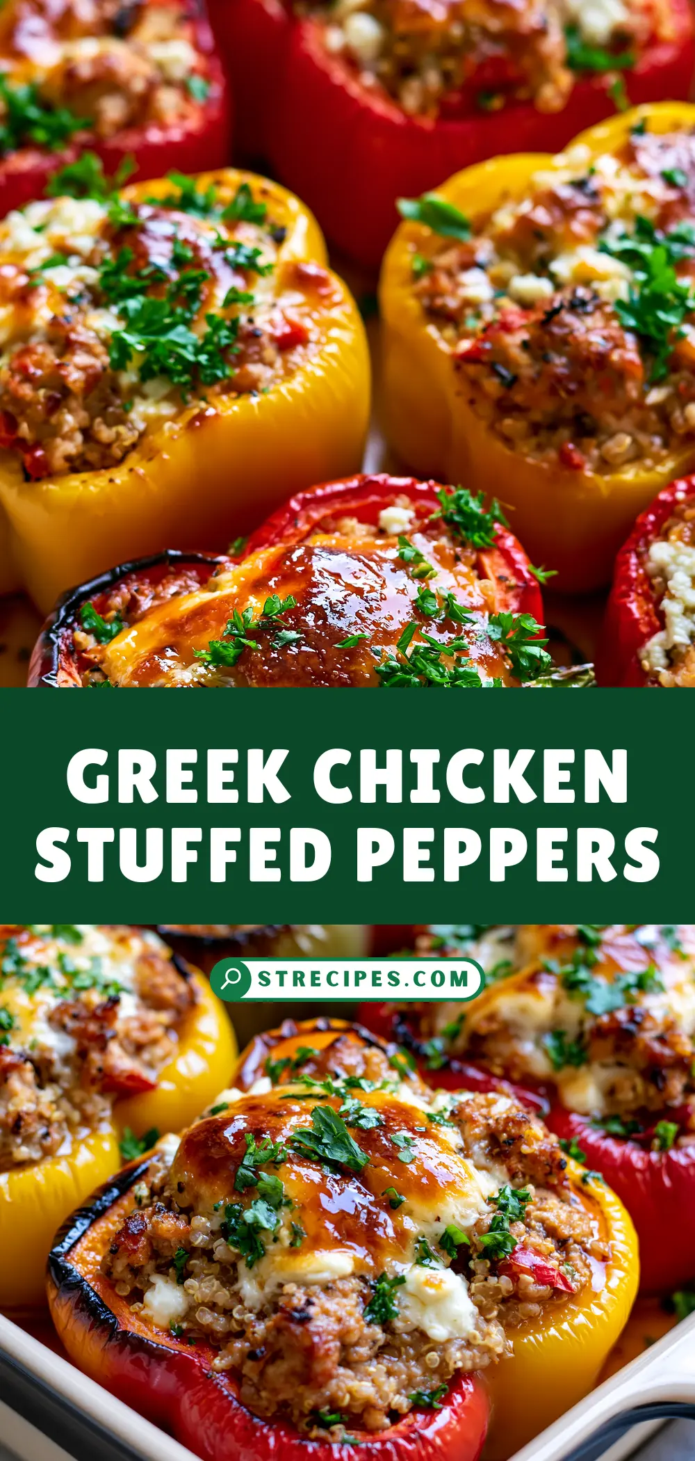 Greek Chicken Stuffed Peppers Recipe | Healthy & Easy