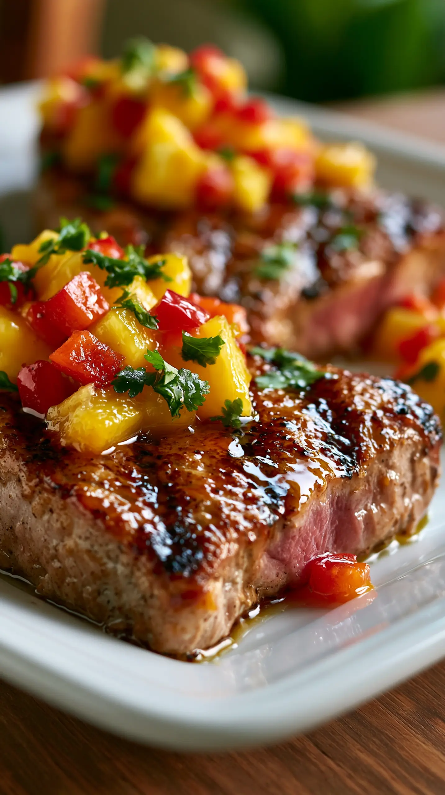 Healthy Grilled Tuna Steaks with Pineapple Salsa Recipe