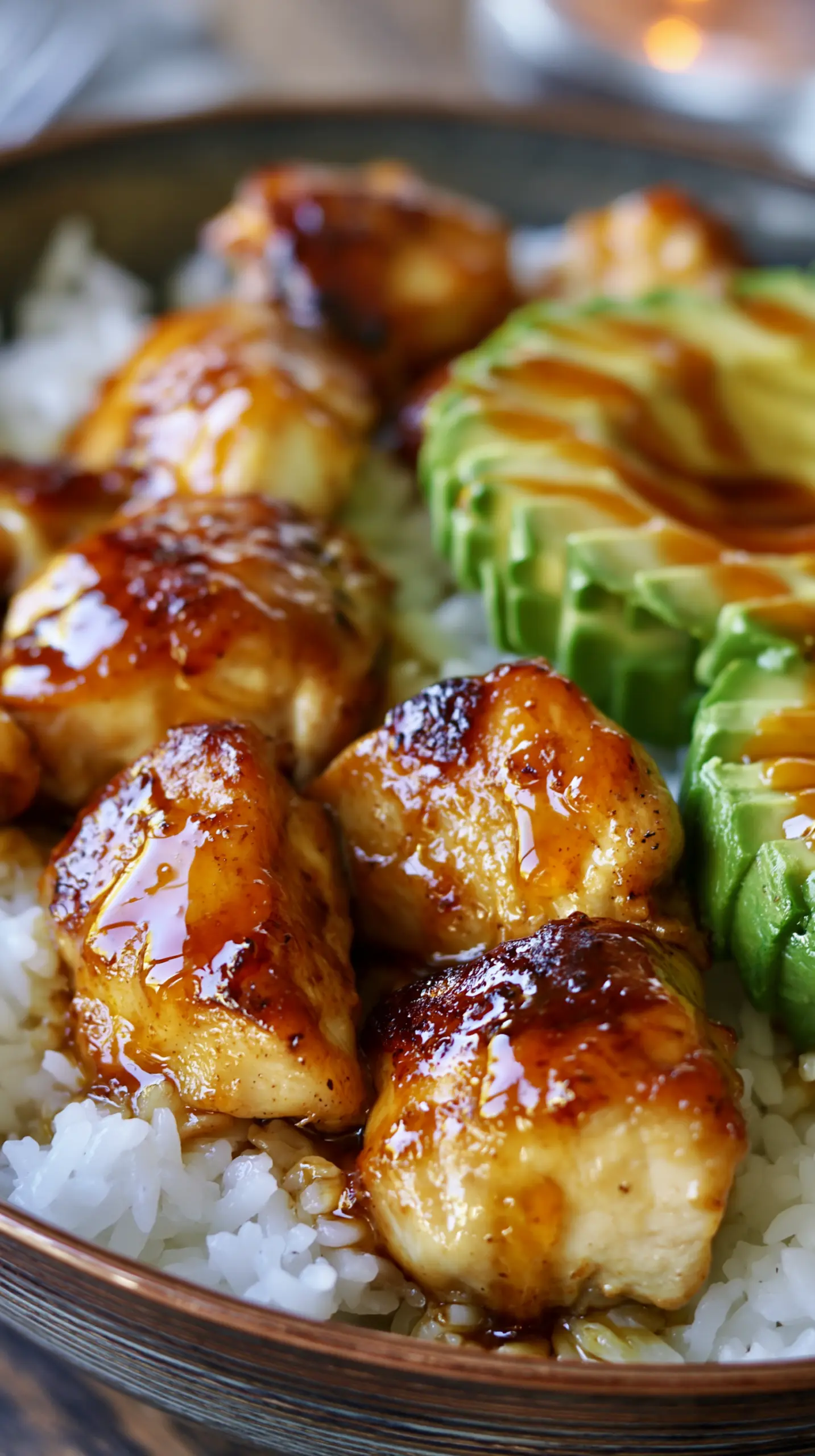 Honey Lime Chicken & Avocado Rice Bowl Recipe